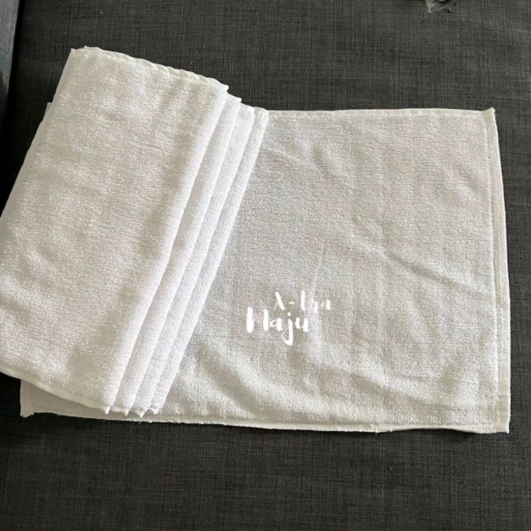 Jual Keset Handuk Keset Kaki Putih Hotel Uk 40x60 - Keset Polos Lembut ...