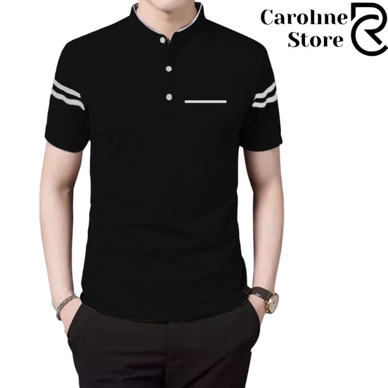 Jual Polo Shirt Kerah Shanghai Saku Garis Lengan Pendek - Kaos Kerah ...