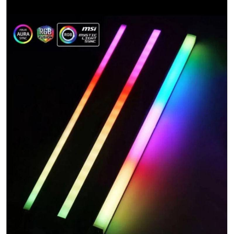 Jual led strip argb 5v 2 sisi akrilik 16,5cmx1,7cm 3pin sync mobo ...