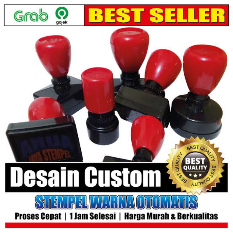 Jual Stempel otomatis khusus pesanan instan siap 1-2jam(wajib fast ...