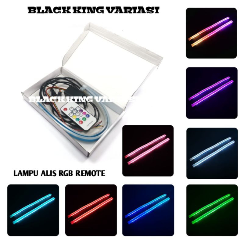 Jual Lampu Alis 30 cm Running Mode Remote Lampu Alis Rgb Remote Sein ...