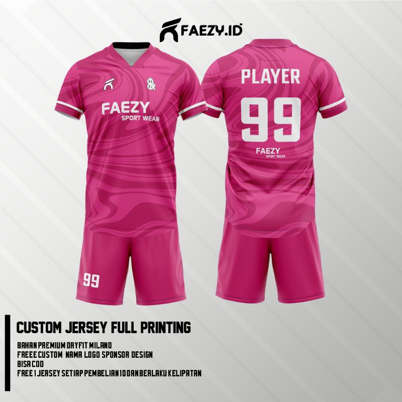 Jual JERSEY FUTSAL/BOLA FULL PRINTING FREE DESIGN BAHAN DRYFIT MILANO PREMIUM | Shopee Indonesia