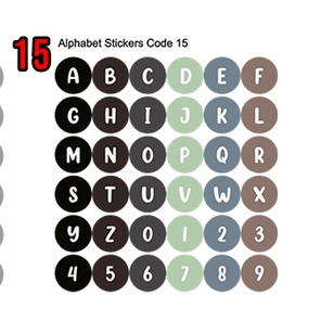 Jual Sticker Alphabet Angka Huruf Bulat Warna Pastel Color Dot Mainan ...
