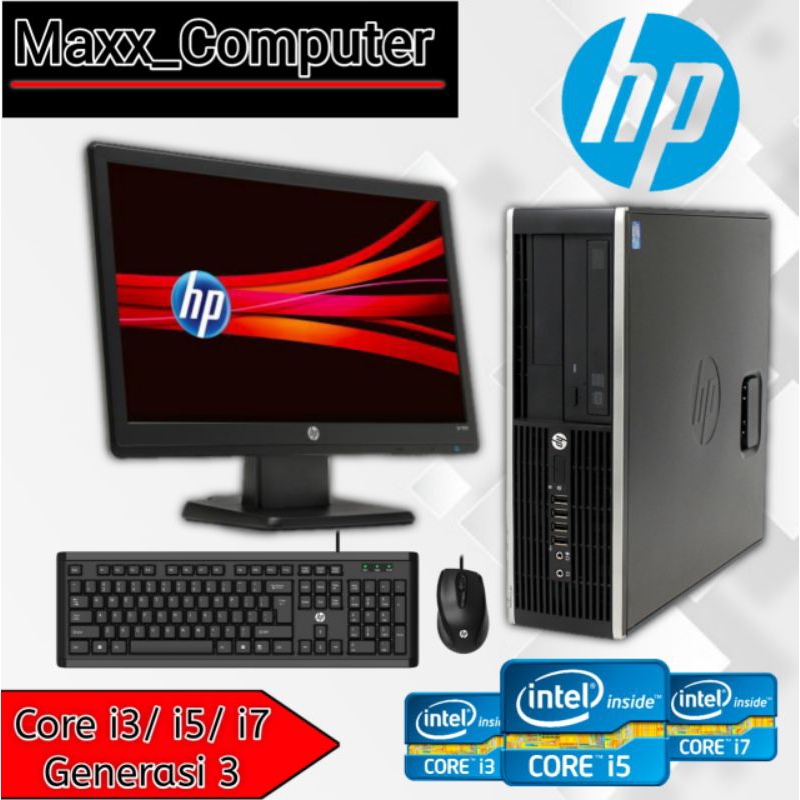 Jual PAKET PC KOMPUTER HP 8300/6300 i3/i5/i7 3rd GEN+MONITOR KEYBOARD ...