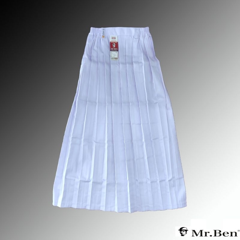 Jual MR.BEN Seragam Sekolah Rok SMP SMA Putih Panjang Rempel / Lipat Lipat | Shopee Indonesia