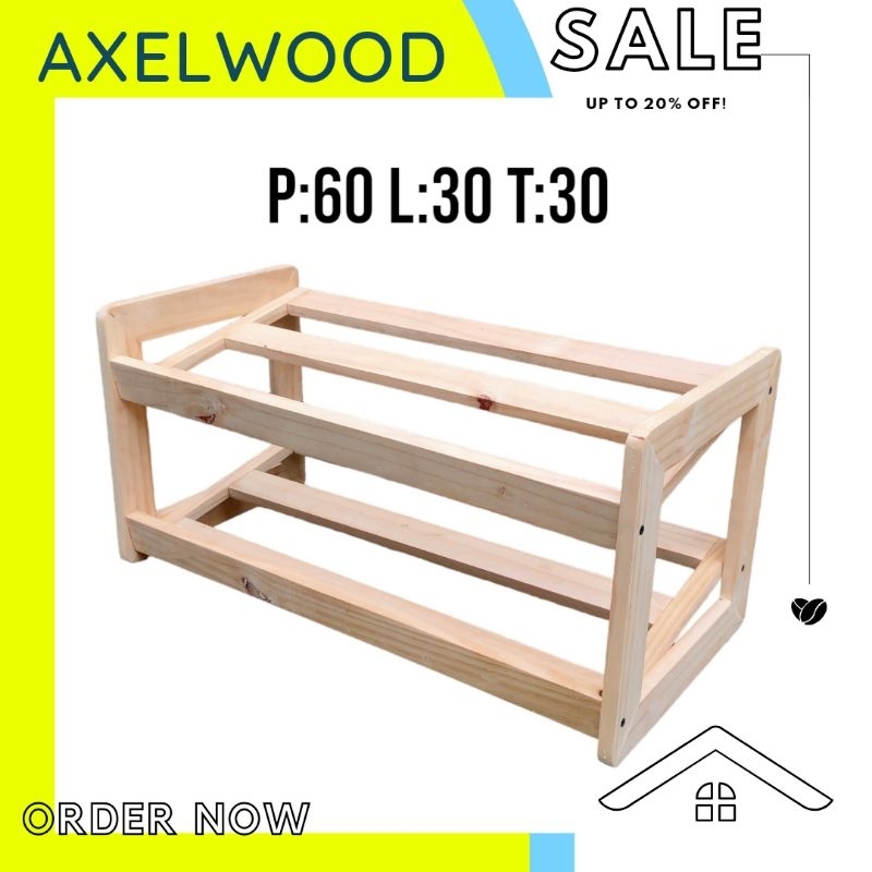 Jual Rak Sepatu dan Sendal Kayu/Rak Sepatu Minimalis/Rak Sepatu ...