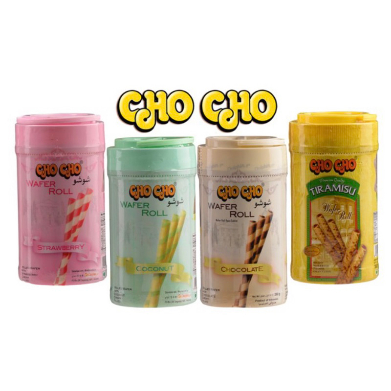Jual Cho Cho Wafer Roll 260g Kaleng Cokelat/Tiramisu/Strawberry/Coconut ...