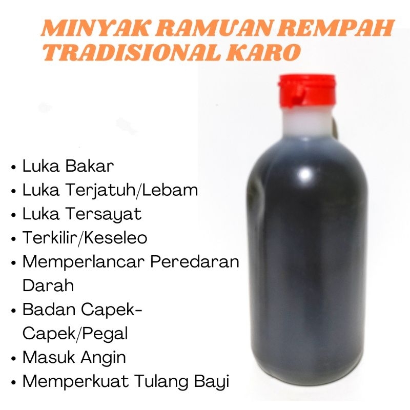 Jual Minyak Karo / Minyak Urut Tradisional Karo / Minyak Balur [300ml] | Shopee Indonesia