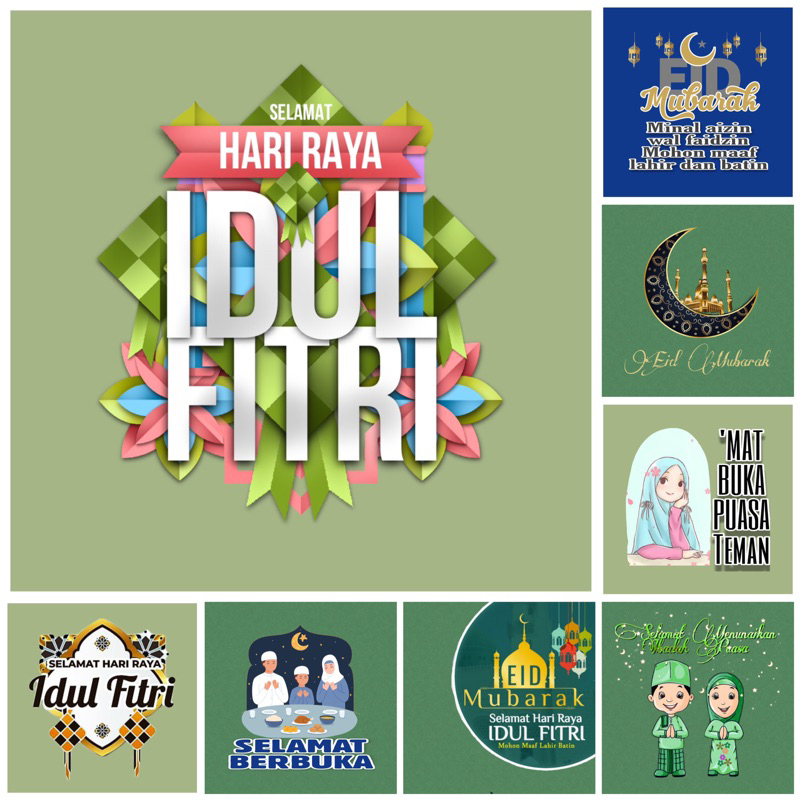Jual Preorder 1(satu) biji sticker tempelan label idul fitri / lebaran ...