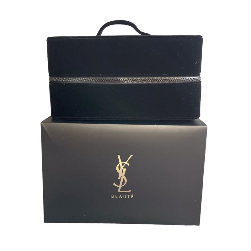 Jual Ysl Beaute Case - Vanity Premium Black Suede With Box | Shopee ...