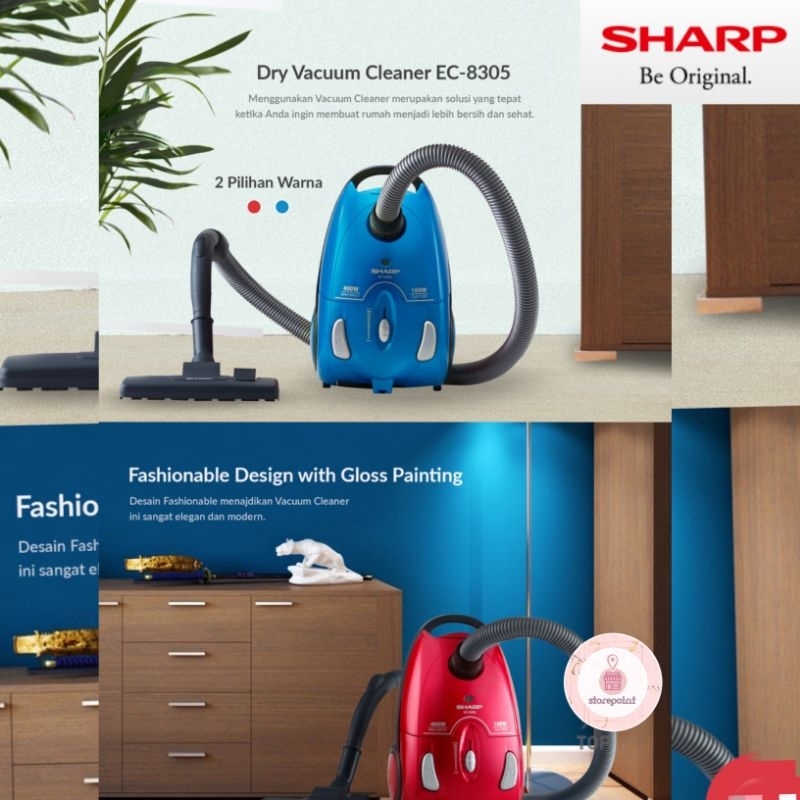 Jual Sharp Vacuum Cleaner Ec-8305 (400W) | Shopee Indonesia