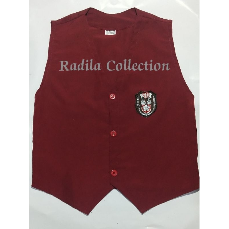 Jual Seragam Sekolah Rompi SD Merah Kain Tissu | Shopee Indonesia