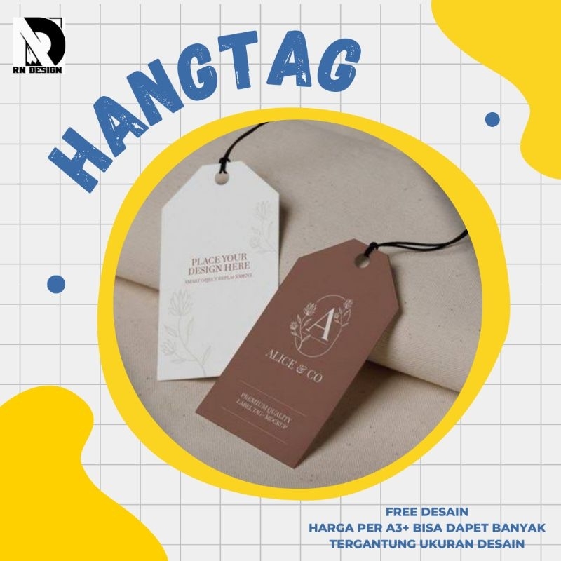 Jual Custom Hang Tag - Label produk/Label Baju | Shopee Indonesia
