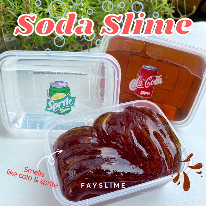Jual Soda slime cola sprite | Clear slime | slime clear murah | Shopee ...