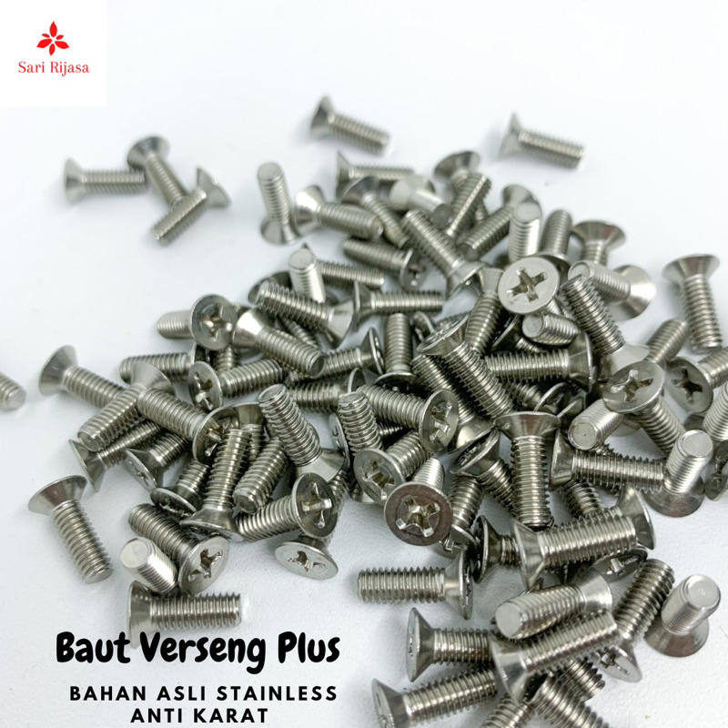 Jual Baut Verseng M4 Plus Stainless | Baut Master Rem | Shopee Indonesia