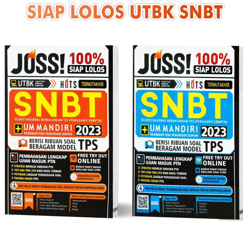 Jual Buku SNBT / Joss 100% Siap Lolos UTBK SNBT UM MANDIRI 2023 Plus ...