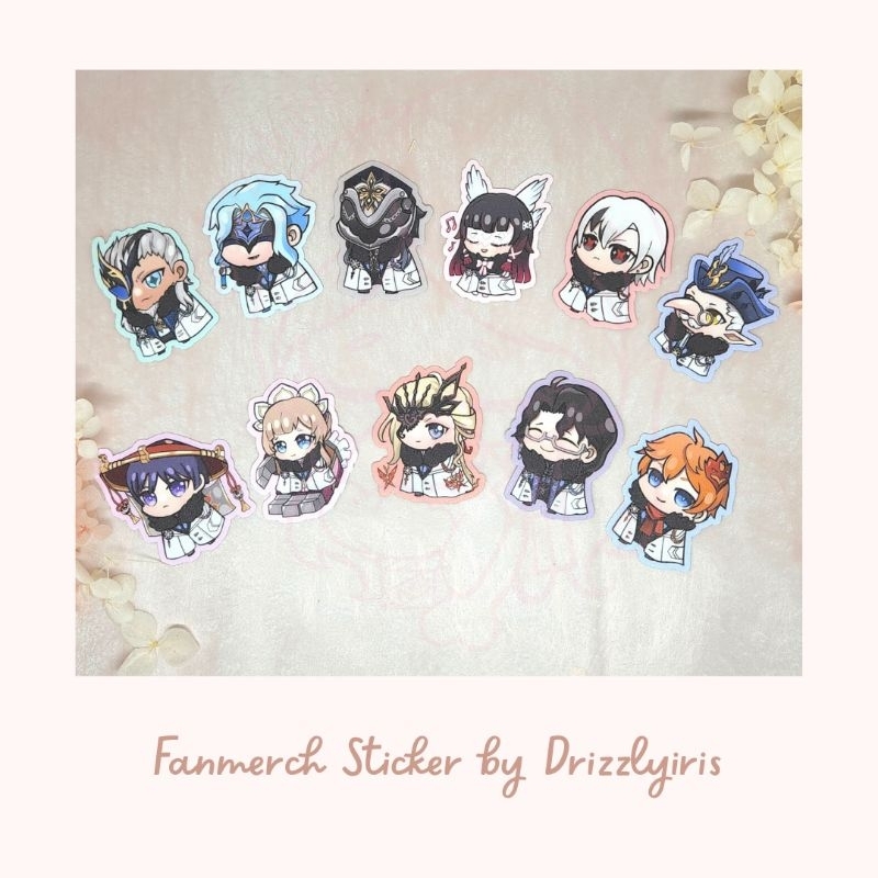 Jual Fatui Harbringer Glitter Sticker Genshin Impact Fanmerch by ...