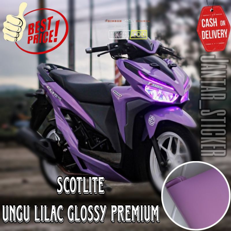 Jual Sticker Scotlite Ungu Lilac Lebar 50 cm Stiker Skotlet Ungu Taro ...