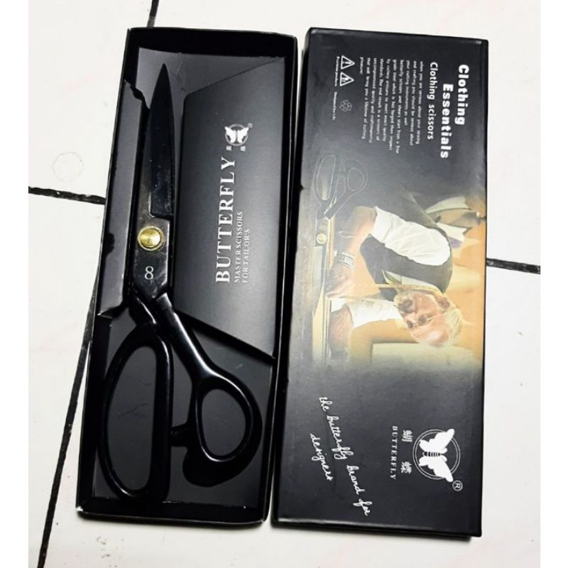 Jual Gunting Kain Butterfly Original Hitam (Gunting Baja) sedia no 8 ...
