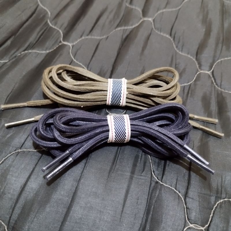 Jual tali sepatu premium kulit kotak / waxed shoelace kotak / tali ...