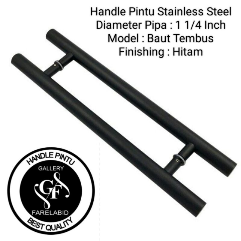 Jual Handle Pintu Kaca Tempered 80 Cm Gagang Pintu Alumunium Stainless ...