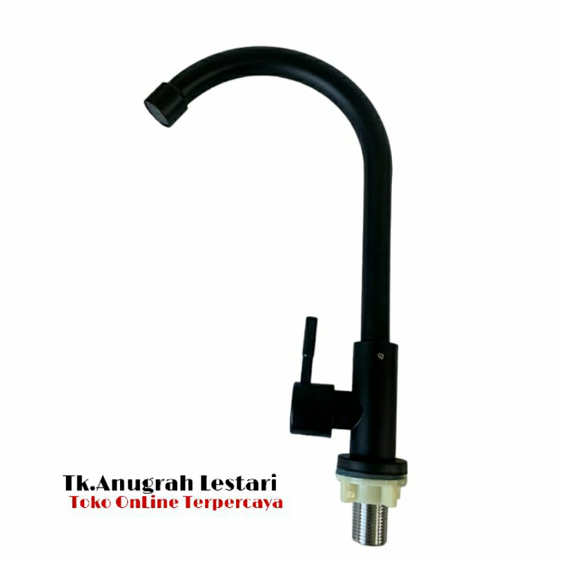 Jual Kran angsa pipa hitam meja/kran kitchen sink pipa hitam meja ...