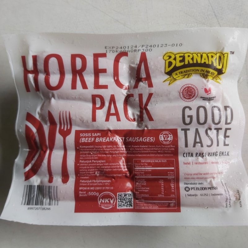 Jual Sosis Bernardi Horeca Beef Breakfast VP 500 gram | Shopee Indonesia