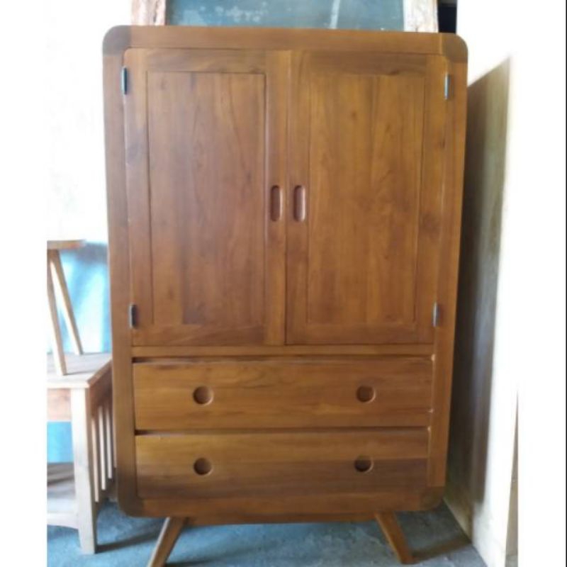 Jual Lemari anak retro minimalis/almari retro anak kayu jati | Shopee ...