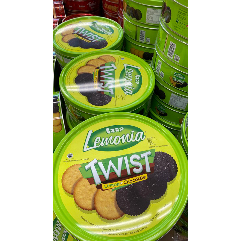 Jual Biskuit Lemonia Twist kaleng 360g | Shopee Indonesia
