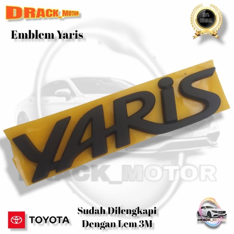 Jual Emblem Tulisan Yaris Hitam Doff Original Toyota Yaris 2019-2024 ...