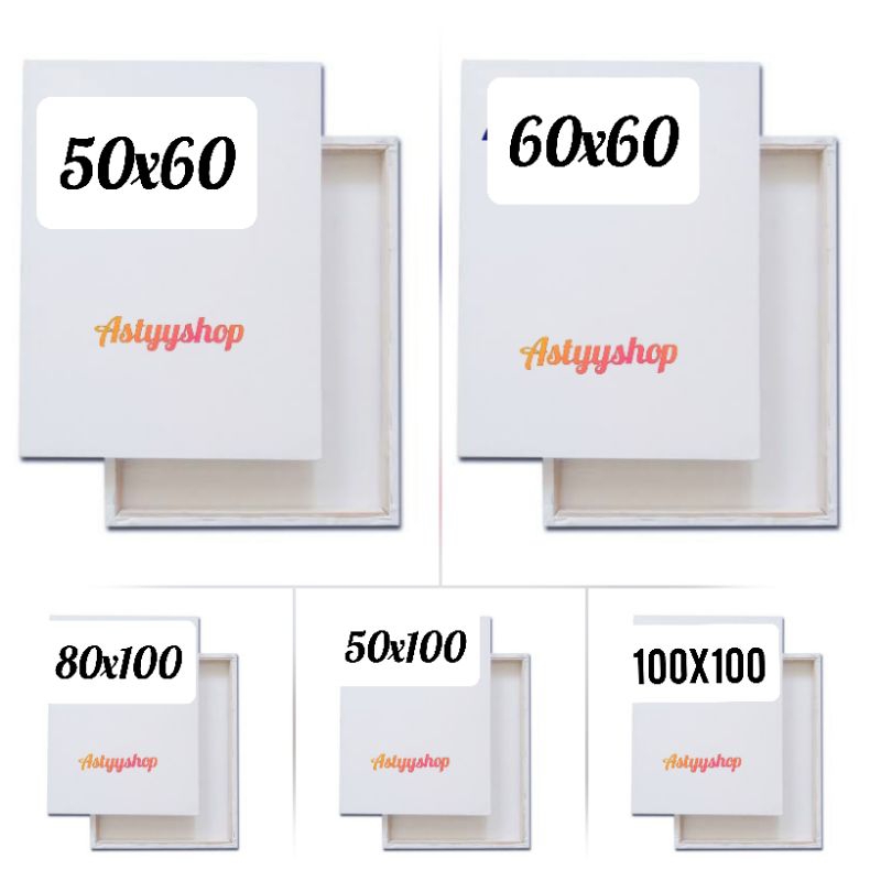 Jual Kanvas Lukis ukuran 45x50/50x60/60x60/Canvas lukis | Shopee Indonesia