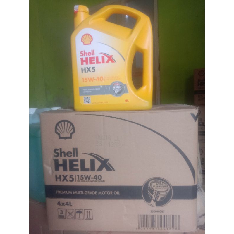 Jual SHELL HELIX HX5 4 LITER - 1 DUS + BUBBLE WRAP | Shopee Indonesia