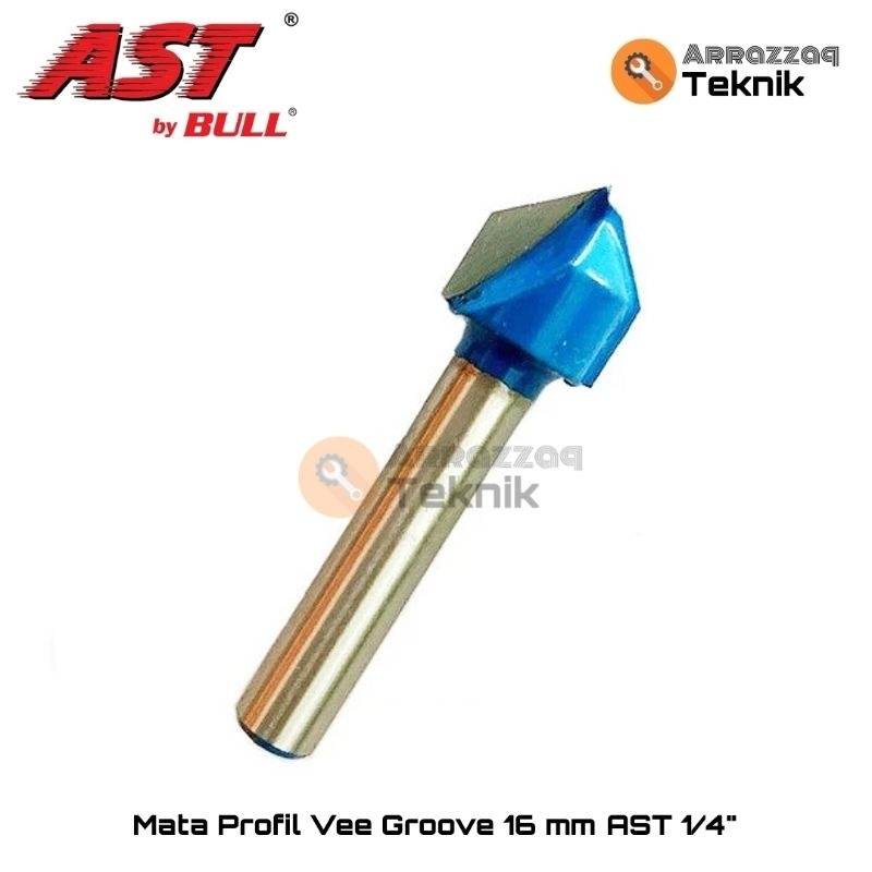 Jual Mata Profil Vee Grove 16mm AST - Mata Router V Grooving Bit 16 mm ...