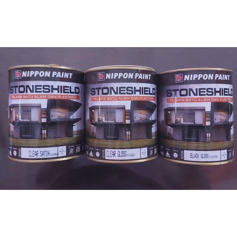 Jual NIPPON STONESHIELD CAT PELAPIS BATU ALAM 1 LTR | Shopee Indonesia