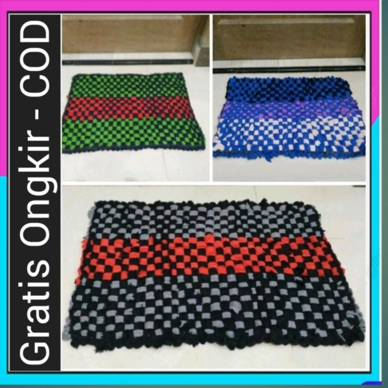 Jual Keset Anyam Rajut/Keset Kaki Murah 3pcs | Shopee Indonesia