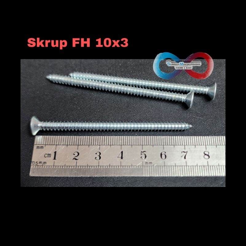 Jual skrup tapping screws (FH) 10x3 inch per 100pcs | Shopee Indonesia