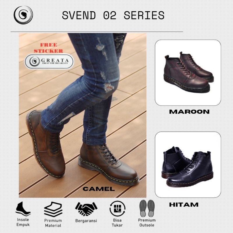 Jual SULTAN FOOTWEAR X SVEND 02 CAMEL | Sepatu Boots Kasual Pria Kulit Asli Original | Shopee ...