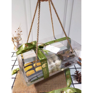 Jual Box Hampers Mika Mewah Tali Gold muat 3 Toples Persegi Panjang ...