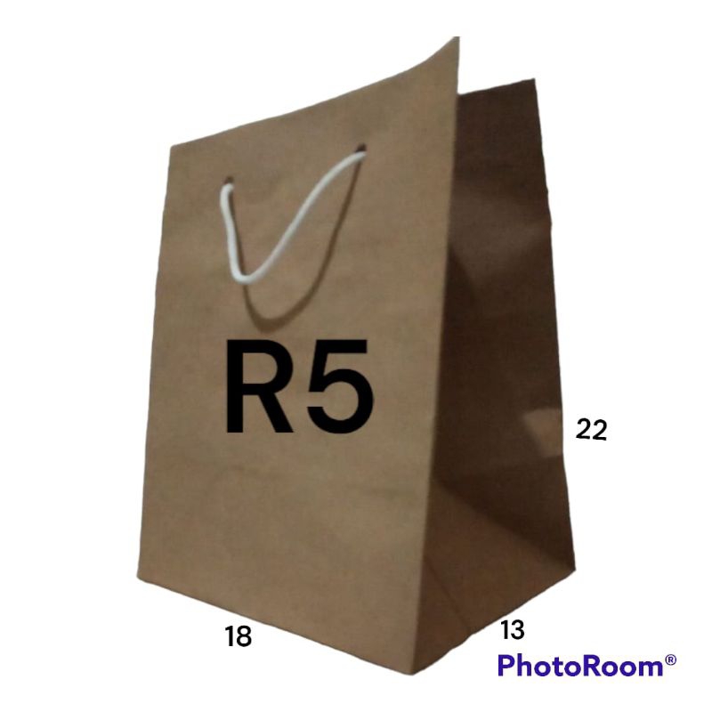 Jual PAPERBAG POLOS/PAPER BAG R5 POLOS MURAH UKURAN 18X13X22/PXLXT ...