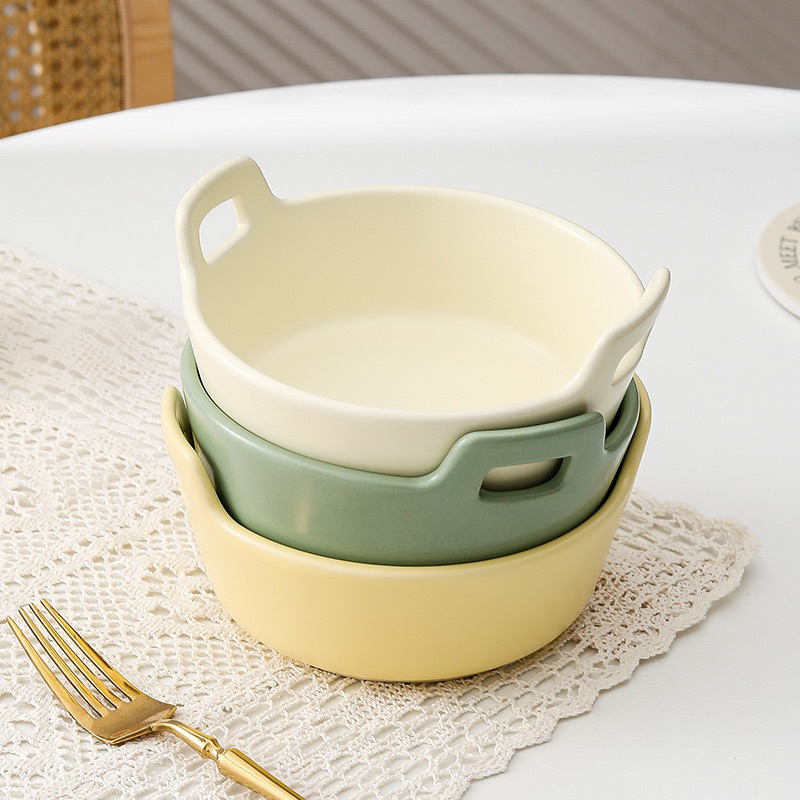 Jual [JAFA] GIMPO Small Double Ear Salad Fruit Bowl Ceramic Mangkuk ...