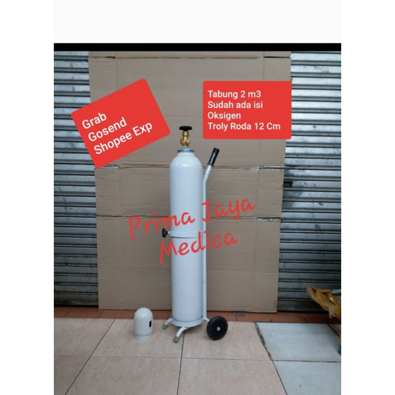 Jual Tabung Oksigen 2 m3 + Troly, Cocok Untuk Semua Merk Regulator ...