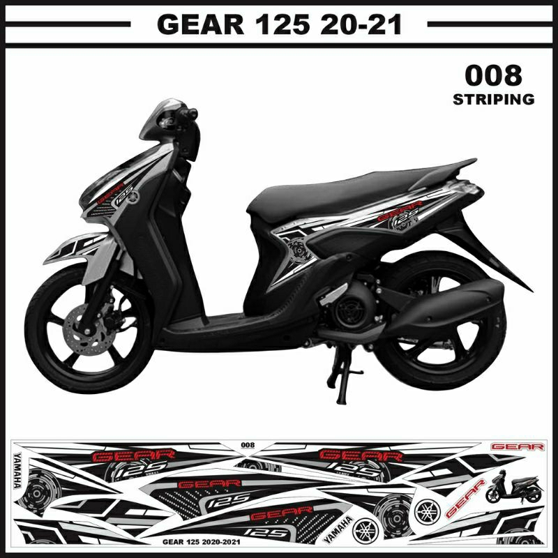 Jual STRIPING VARIASI YAMAHA MIO GEAR STICKER CUSTOM GEAR STIKER BODY ...