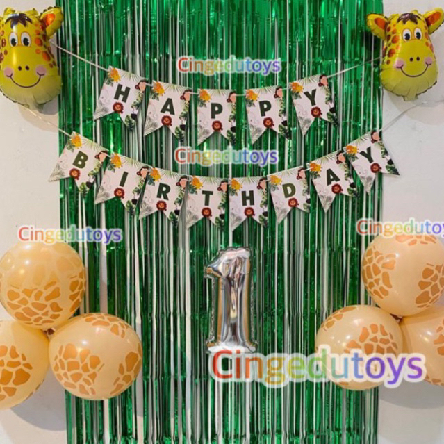 Jual SIMPLE SET/BALON FOIL/DEKORASI ULANG TAHUN ANAK jungle animal ...
