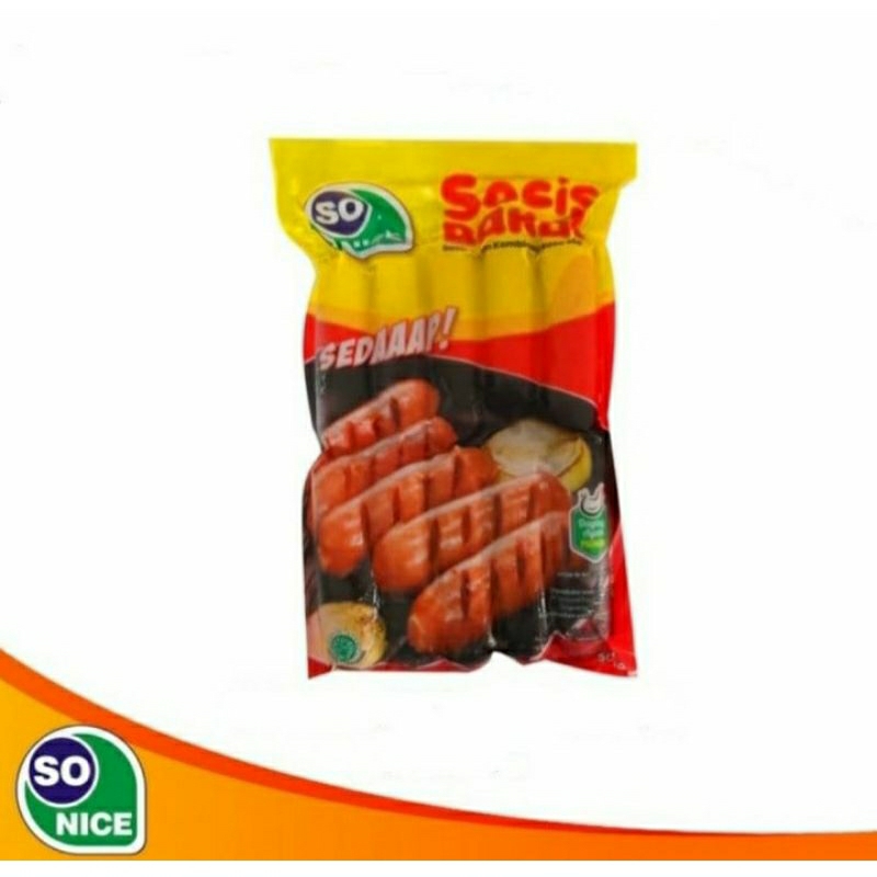 Jual So Nice Sosis Bakar Ayam Kombinasi Sapi 500g (HALAL) | Shopee ...