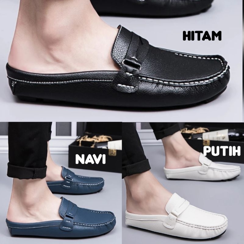 Jual sepatu pria sepatu slip on pria sepatu slop keren baru pria ...