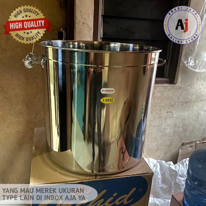 Jual panci ukuran 50X50 cm bahan stainless steel super tebal 3mm ...