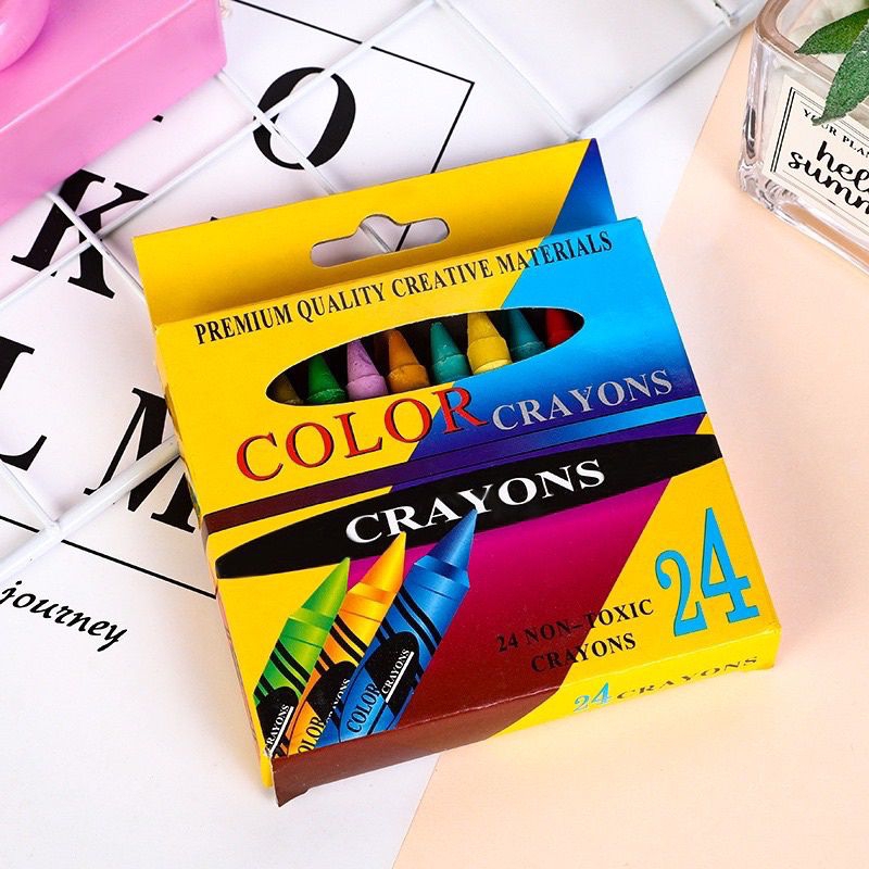 Jual KRAYON ANAK SET 24 PCS CRAYON SET 24 WARNA ALAT MELUKIS | Shopee ...