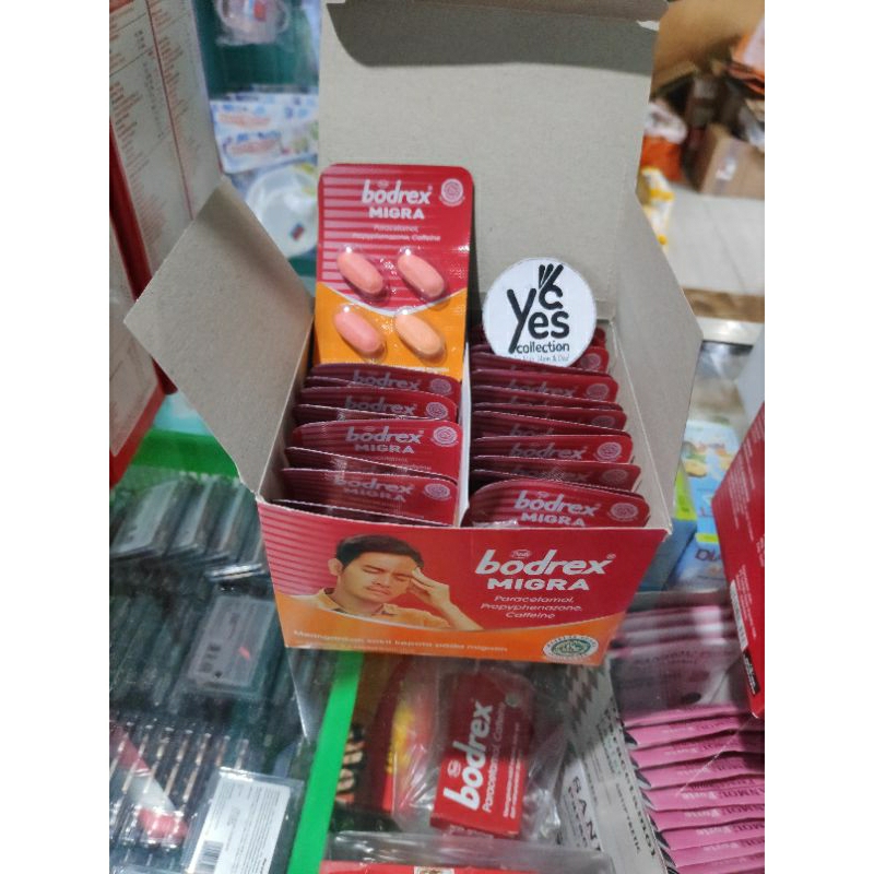 Jual Bodrex Migra 1 Blister 4 Kaplet Meredakan sakit kepala Migrain ...