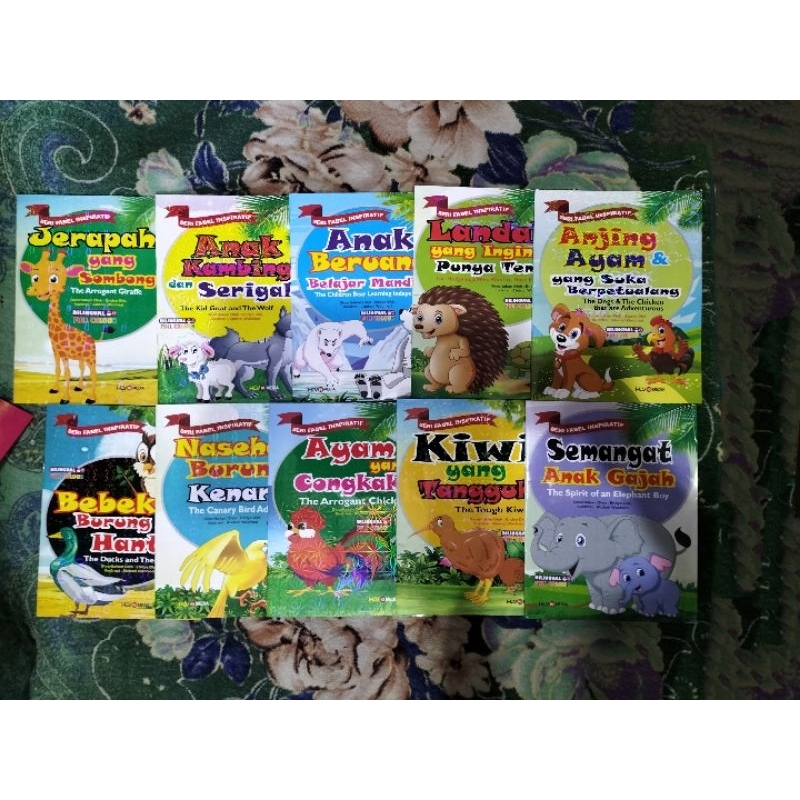 Jual BUKU FABEL CERITA ANAK DAN DONGENG BINATANG BILINGUAL UKURAN BESAR ...