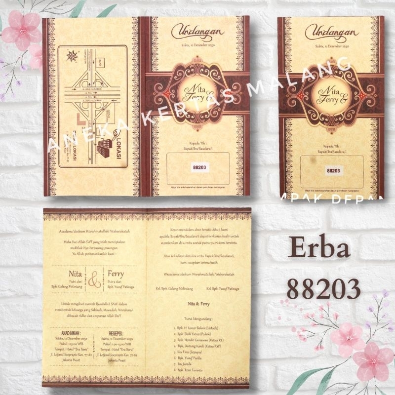 Jual Blangko Undangan Erba 88203 (Cek Deskripsi) | Shopee Indonesia